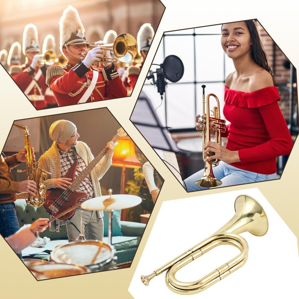 Bugle Brass Instrument Military Cavalry Trumpet Bugle For School Band ...