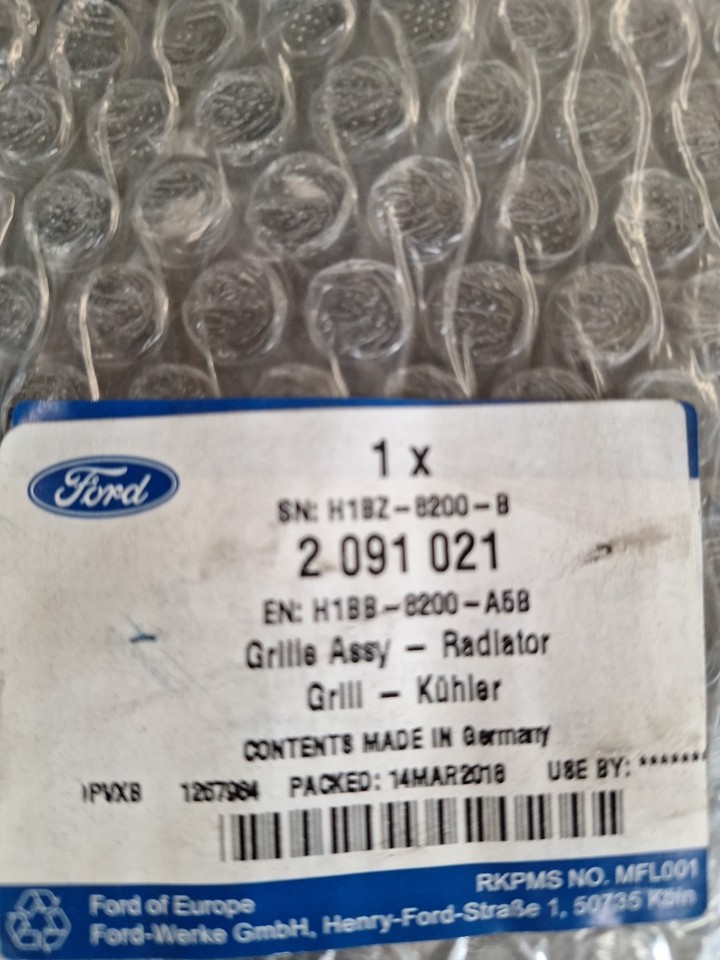 FORD FIESTA MK7 Radiator Grille 2091021 H1BB-8200-A5B NEW GENUINE | eBay
