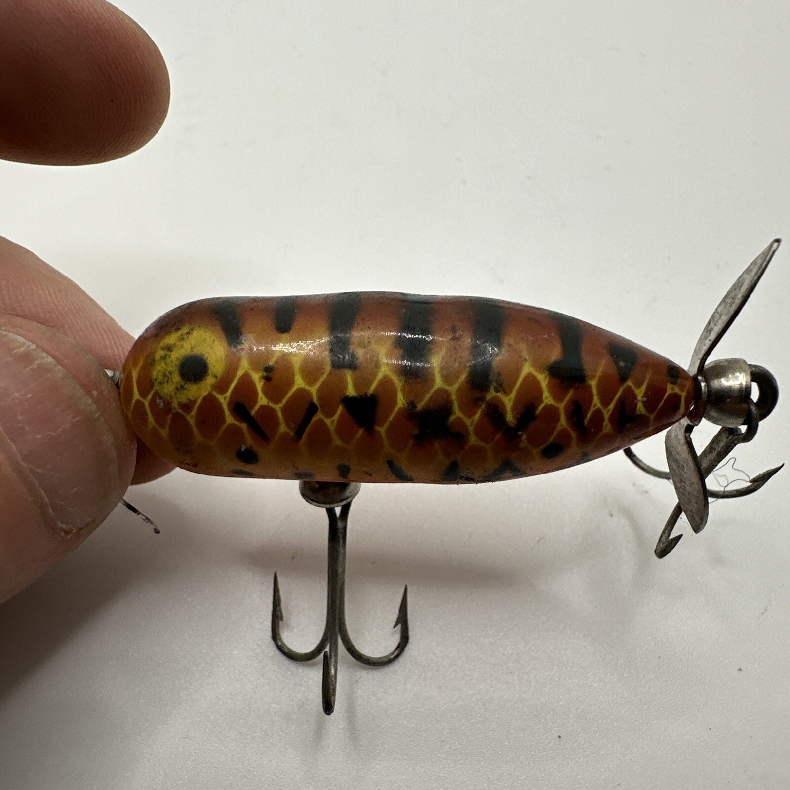 Vintage Heddon Tiny Torpedo 360 - 2.25” In Length Yellow Red Silver Stripes | eBay