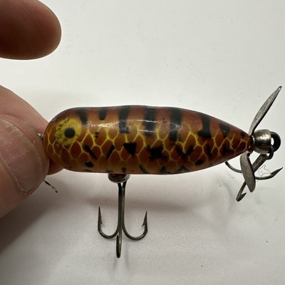 Vintage Heddon Tiny Torpedo 360 - 2.25” In Length Yellow Red Silver ...