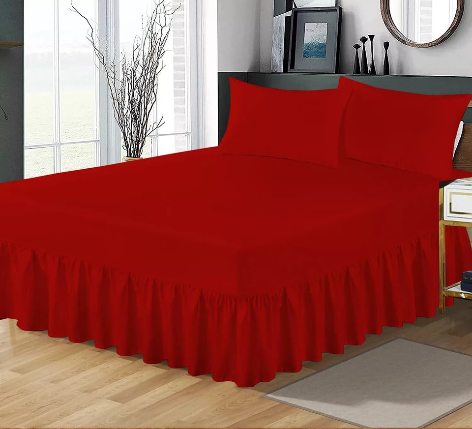 Extra Deep Fitted Valance Sheet Bed Sheets Single Double King Super ...