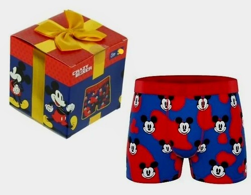 CRAZY BOXER DISNEY MICKEY MOUSE MEN'S BOXER BRIEF IN A GIFT BOX. XLARGE ...
