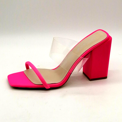 Meiliya Womens Orange Block Heel Slide Pump Cushioned Pink EUR 40 NEW ...