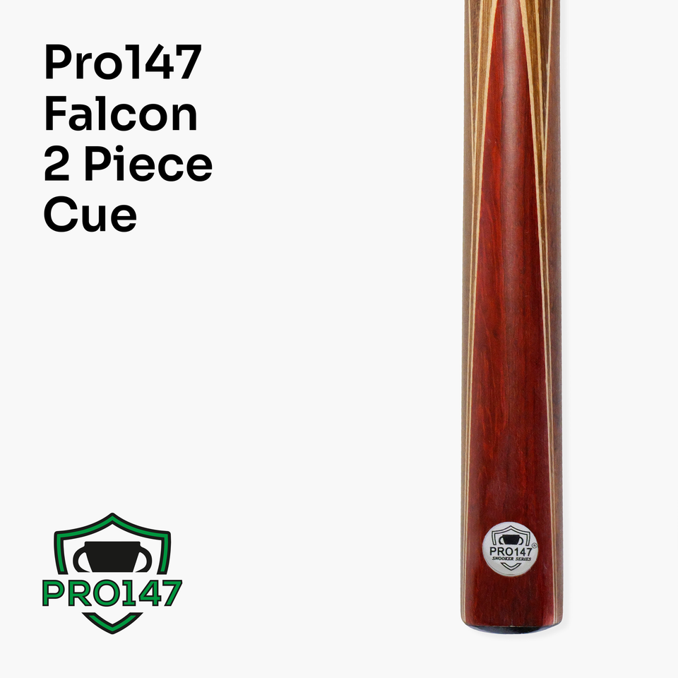PRO147 Falcon 57 Inch 2 Piece Snooker Pool Cue 9.5mm Tip + Hard Case ...