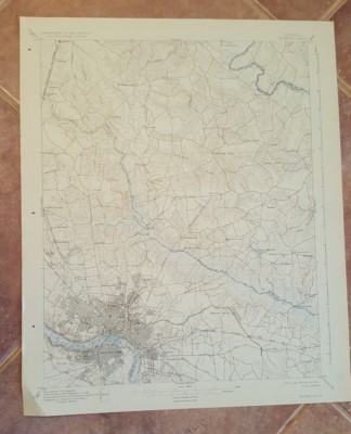 TOPOGRAPHY MAP - STATE OF VIRGINIA / RICHMOND 1931 | eBay
