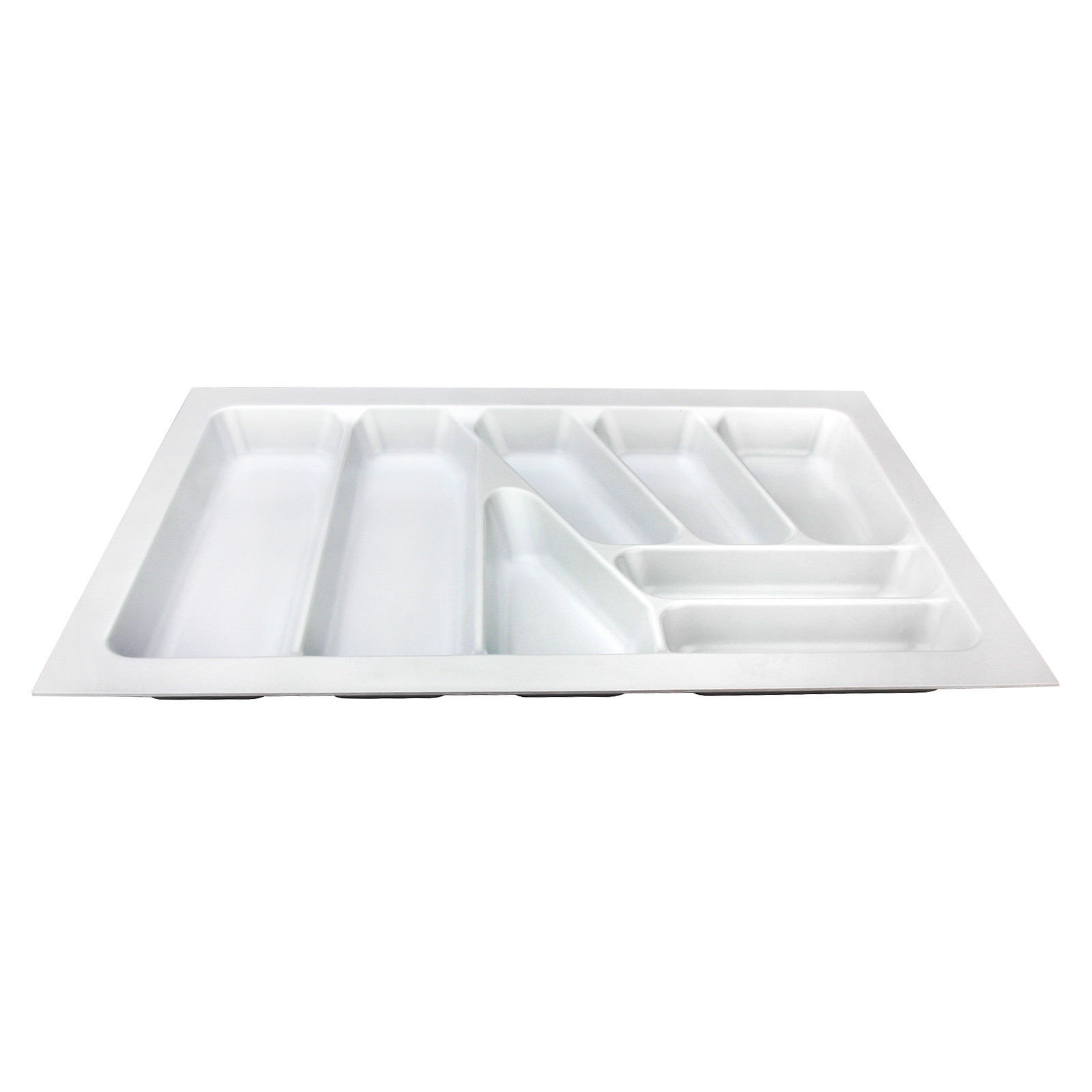 White Kitchen Drawer Organiser Cutlery Tray Insert Cabinet Utensil ...