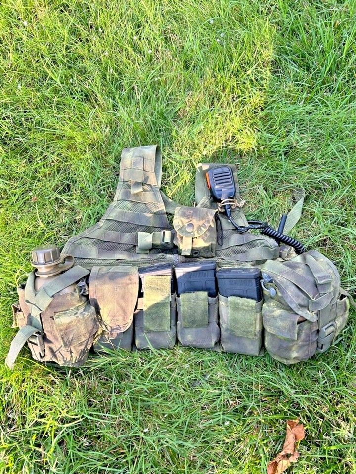 USGI ACU FLC Split Rig Vest, Full Load Out, Modified, Dyed Camouflage ...