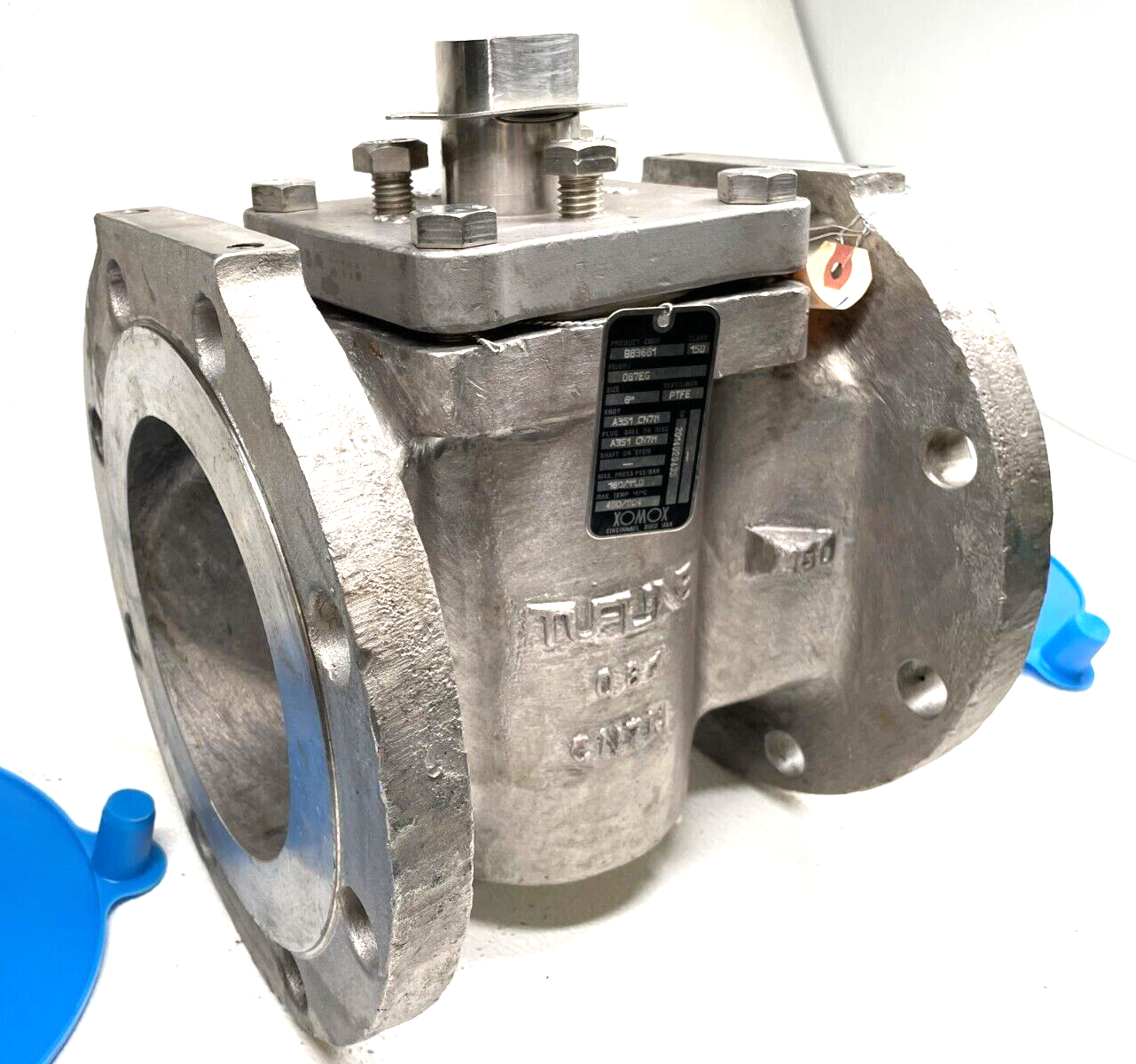 Xomox Tufline Sleeve Lined Plug Valve 6" Class 150 RF Flanged CN7M ...