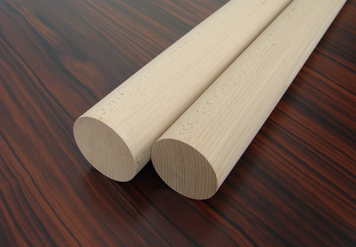Rundstab Buche Ø 70 und 75mm x 1000mm Rundstäbe Holzrundstab Rundholz ...