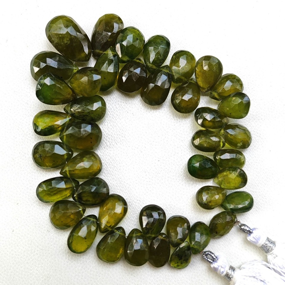 Natural Vesuvianite Idocrase Gems 11x8 to 20x13 mm Pear Cut Briolette 8 ...