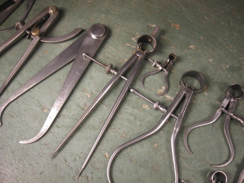OLD USED VINTAGE MACHINING TOOLS MACHINIST CALIPERS LOT ALL TYPES ...