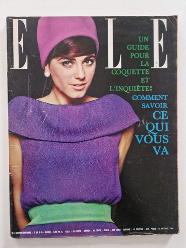 Magazine mode fashion ELLE French #982 15 octobre 1964 | eBay