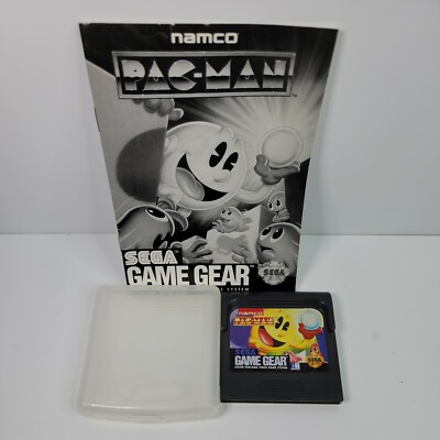 Pac-Man Sega Game Gear Video Game Cartridge With Manual Tested Pacman ...