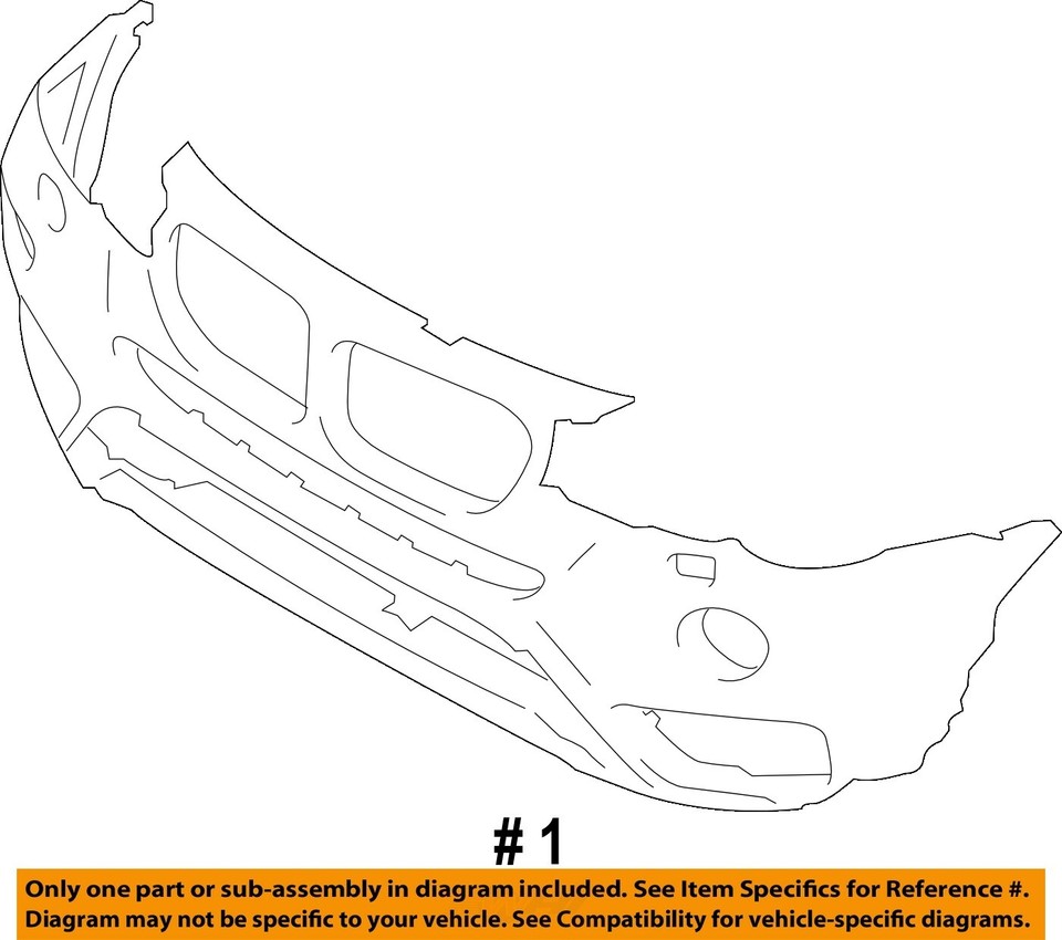 BMW OEM 15-17 X3 Front Bumper Bumper Components-Bumper Cover ...
