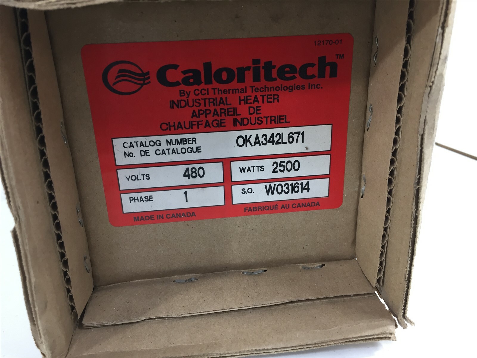 Thermon Caloritech OKA342L671 Infrared Radiant Heater - No Element | eBay