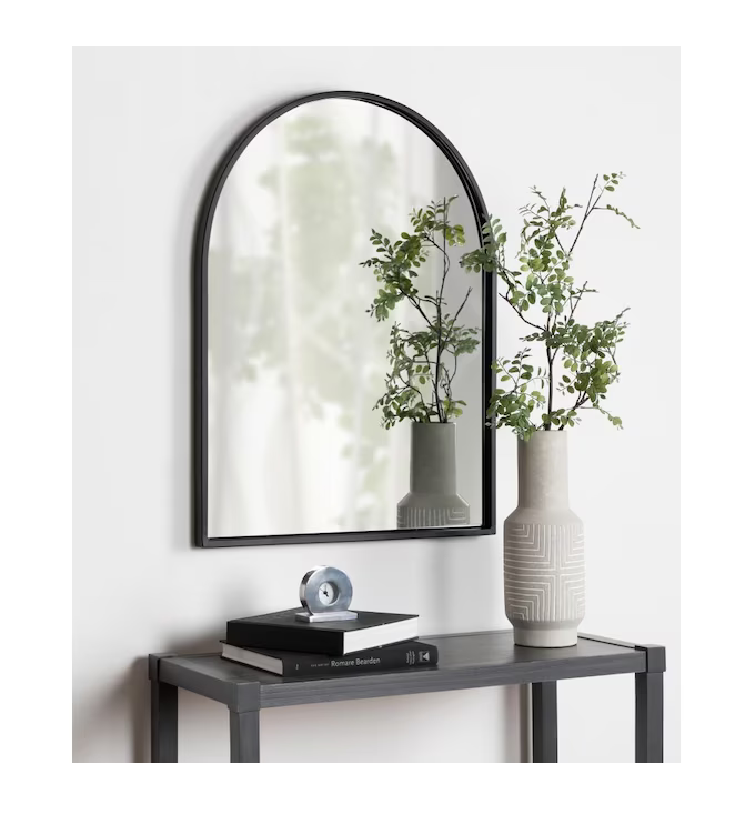 Kate and Laurel Valenti 23.5-in W x 31.12-in H Arch Black Framed Wall ...