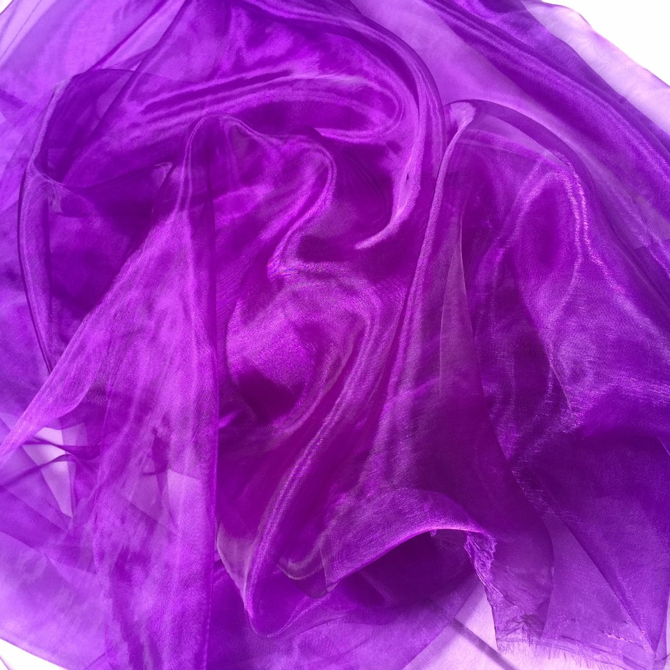 SHEER ORGANZA FABRIC - Voile Per METRE - Plain Colours & Two Tones ...
