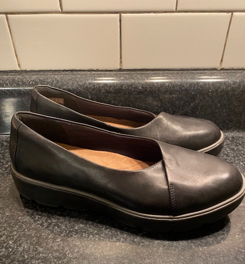 Clarks Women's Un Balsa Go Loafer Black Leather ~ Size 9 M | eBay