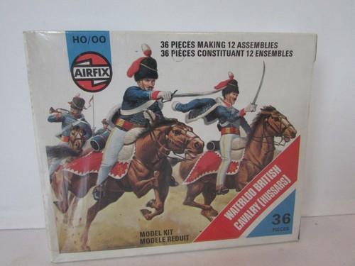 VTG AIRFIX 01743-3 WATERLOO BRITISH CAVALRY HUSSARS 36 PC HO/00 ENGLAND ...