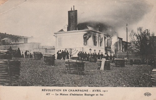 CPA 51 AY Revolution en Champagne Avril 1911 La Maison d'Habitation ...