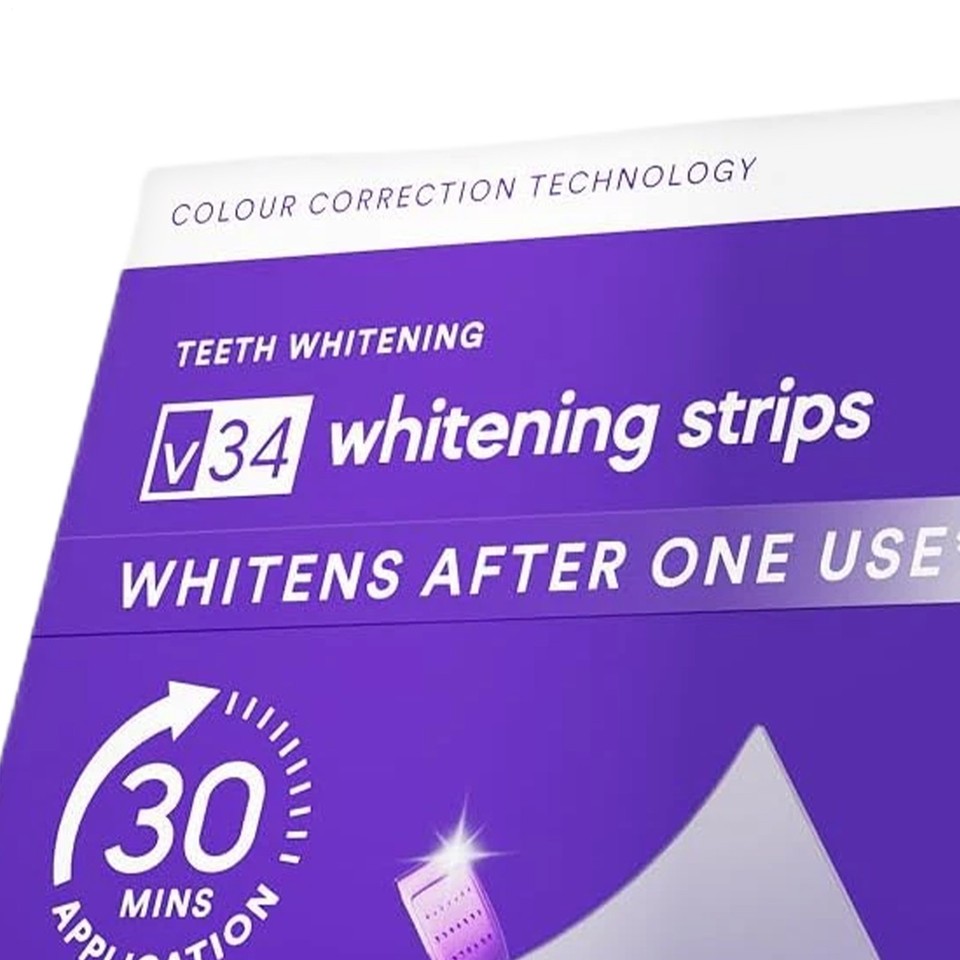 V34 Purple Teeth Whitening Strips – Stain Removal With Whitening ...