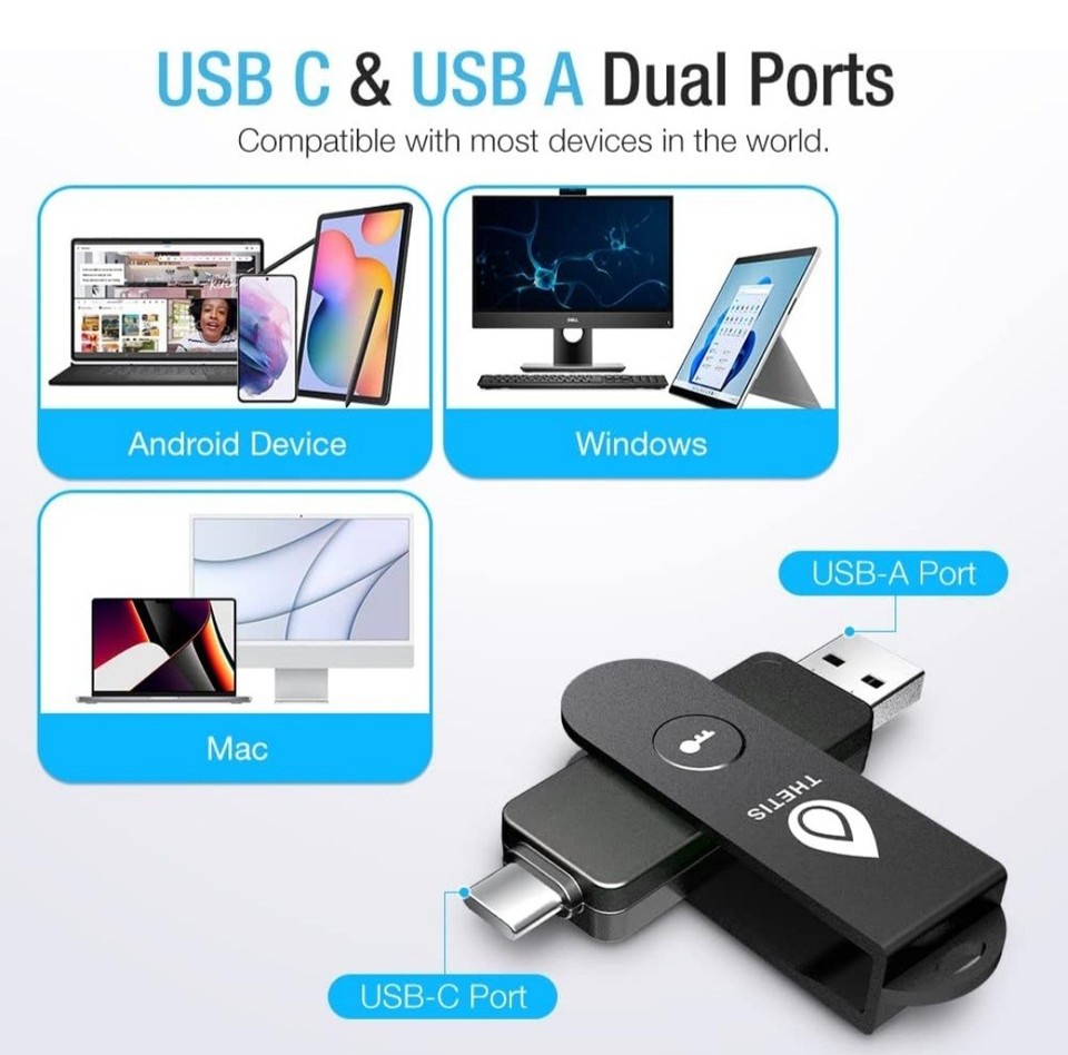 FID02 Key USB-C & USB-A Security Key With NFC | eBay