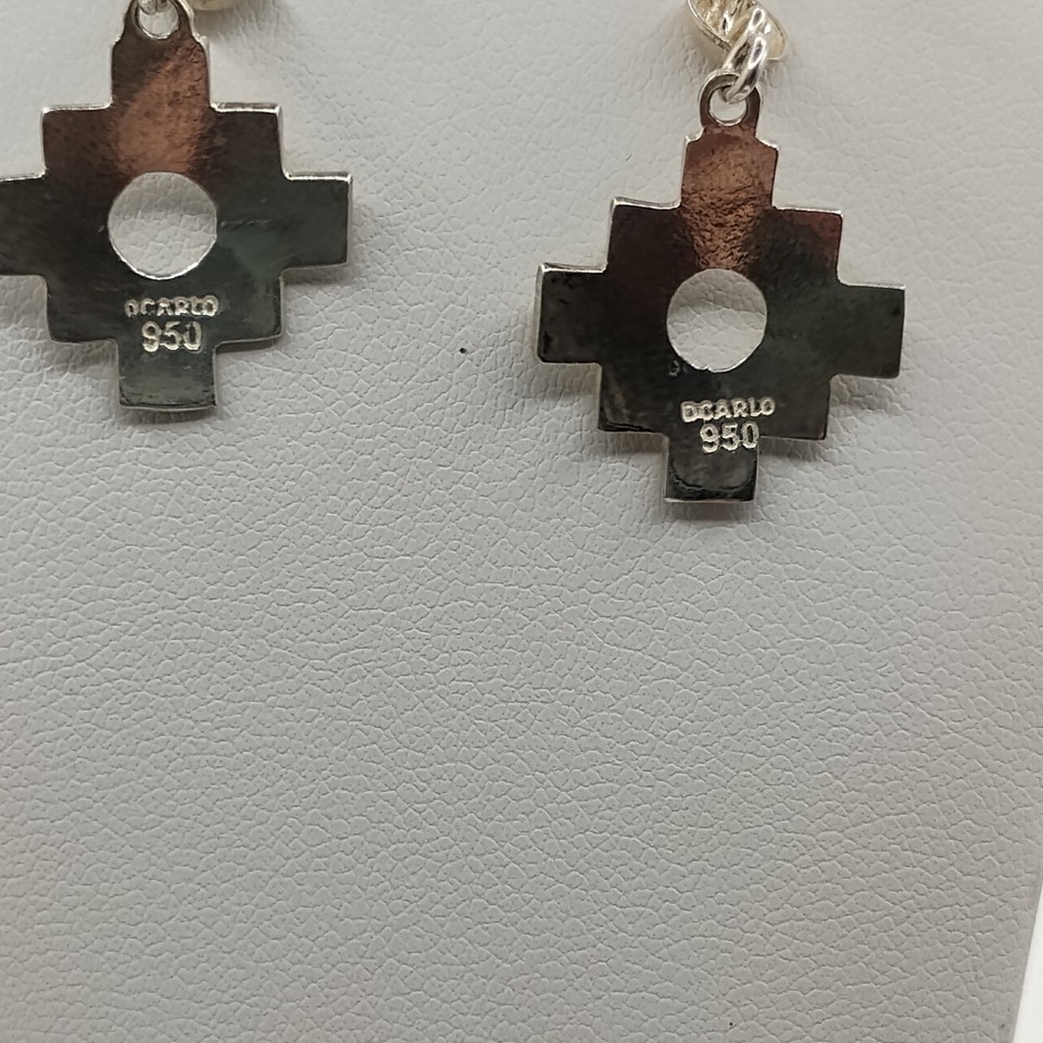 Peruvian Chakana/Andean Cross 950 Sterling Silver Earrings | eBay