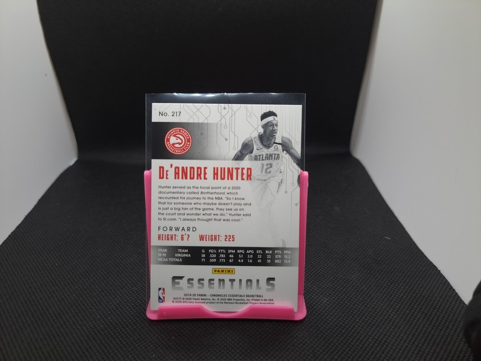 2019-20 Panini Chronicles Essentials Deandre Hunter RC Rookie Card #217 ...