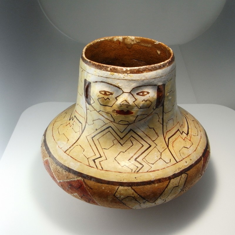 Shamanistic Shaman Pottery Effigy Vessel Amazonian Indian Shipibo ...