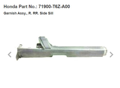 Honda 71900-T6Z-A00 Garnish Assy., R. RR. Side Sill | eBay