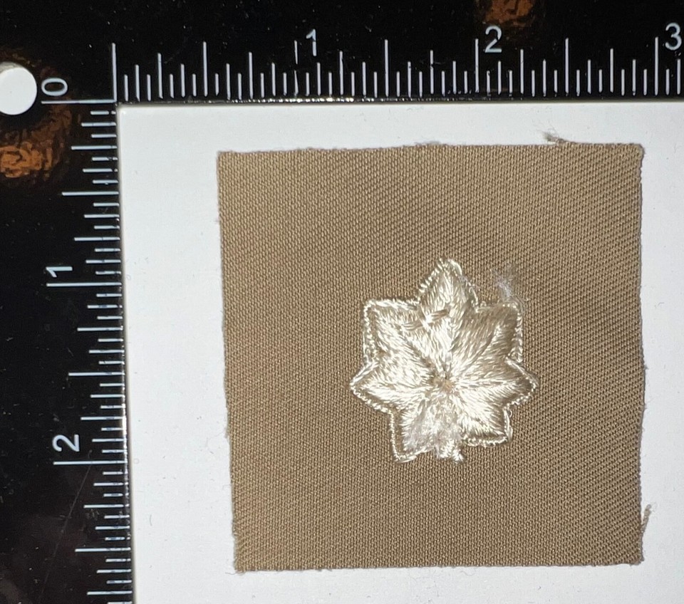 WWII US Army Officer Lt Colonel Collar Device Silk ? Khaki Patch | eBay