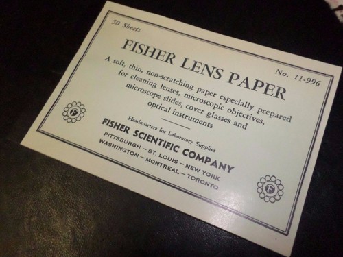 Book of (50) Fisher Scientific 4" x 6" (100 x 150mm) Lens Paper Sheets ...