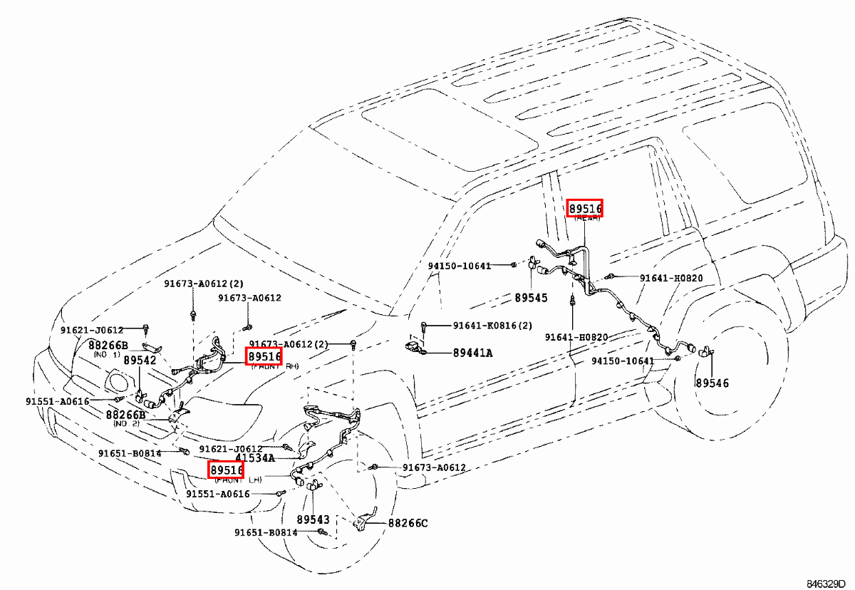 Genuine Prado RZJ120 KZJ120 1KZ 3RZ ABS Skid Control Sensor Wiring ...