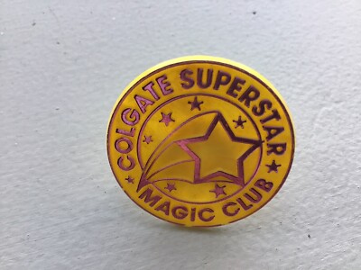 Vintage Colgate Superstar Magic Club Advertising Yellow Plastic Ring 1 ...