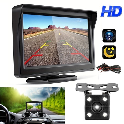 4.3 Inch Display Backup Camera HD Rear View Screen Parking Reverse ...