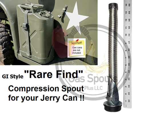 Vintage USMC Type Flexible Spout Nozzle HIGH FLOW Metal Gas Jeep Jerry ...