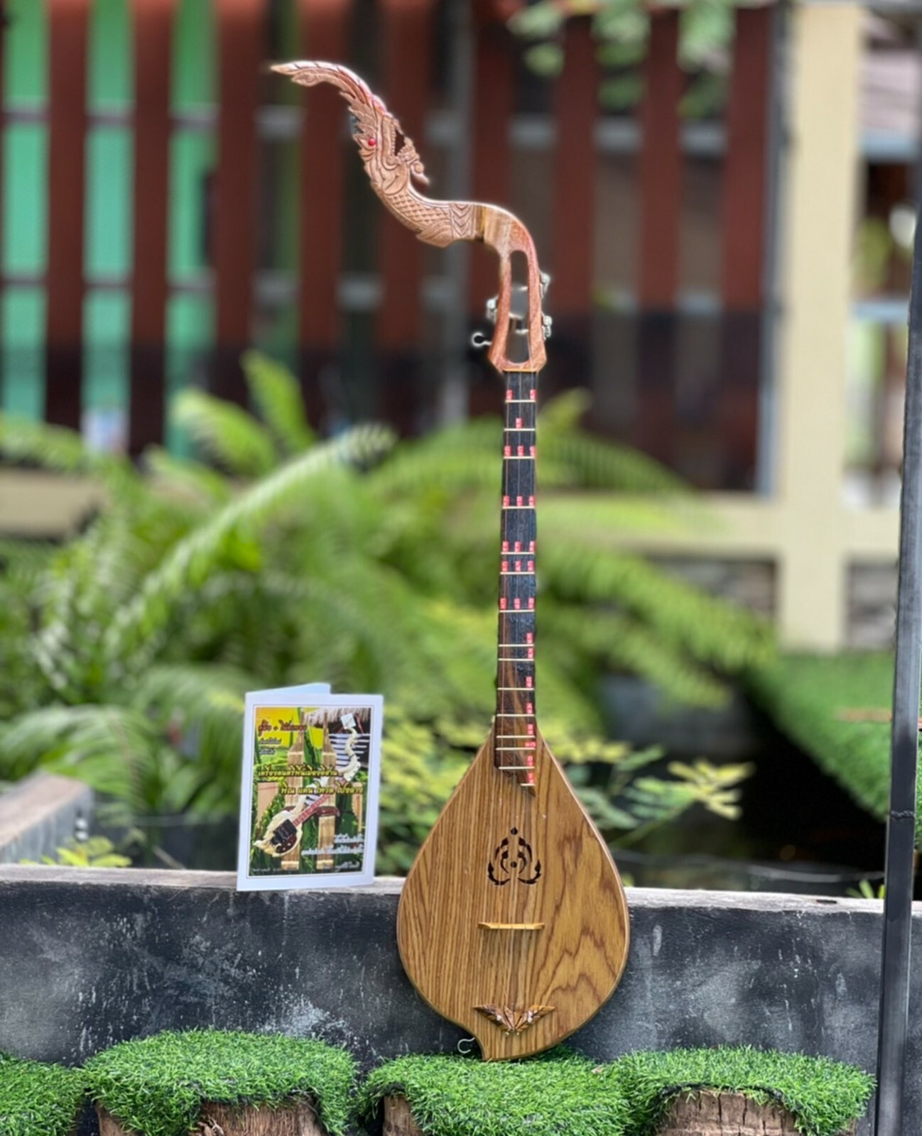 Thai Guitar Acoustic Phin 3 Strings Isarn Lao Traditional Musical Pin ...