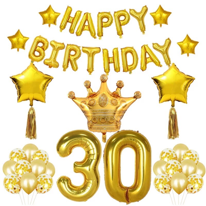 Happy 30th Birthday Logo Golden Cake Happy 30th Birthday | Boomf