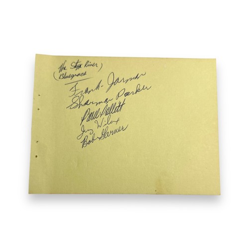 Styx River Bluegrass Band - Signed Autograph 1980s Vintage Album Page ...