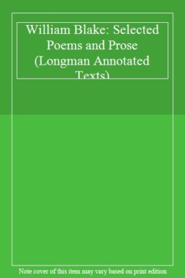 William Blake: Selected Poems and Prose (Longman Annotated Texts | eBay UK