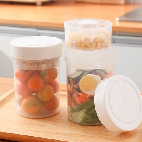 Oats Cup Portable Breakfast Salad Cup Double Layer Container Dressing ...