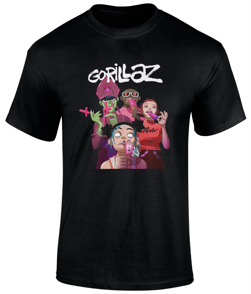 Gorillaz T Shirt Cracker Island British Virtual Music Band Hip Hop Funk ...