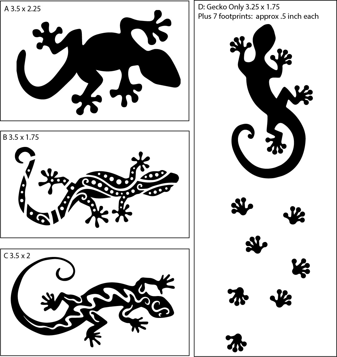 Gecko Lizard Reptile Leopard Decal Window Bumper Sticker Car Decor Free ...