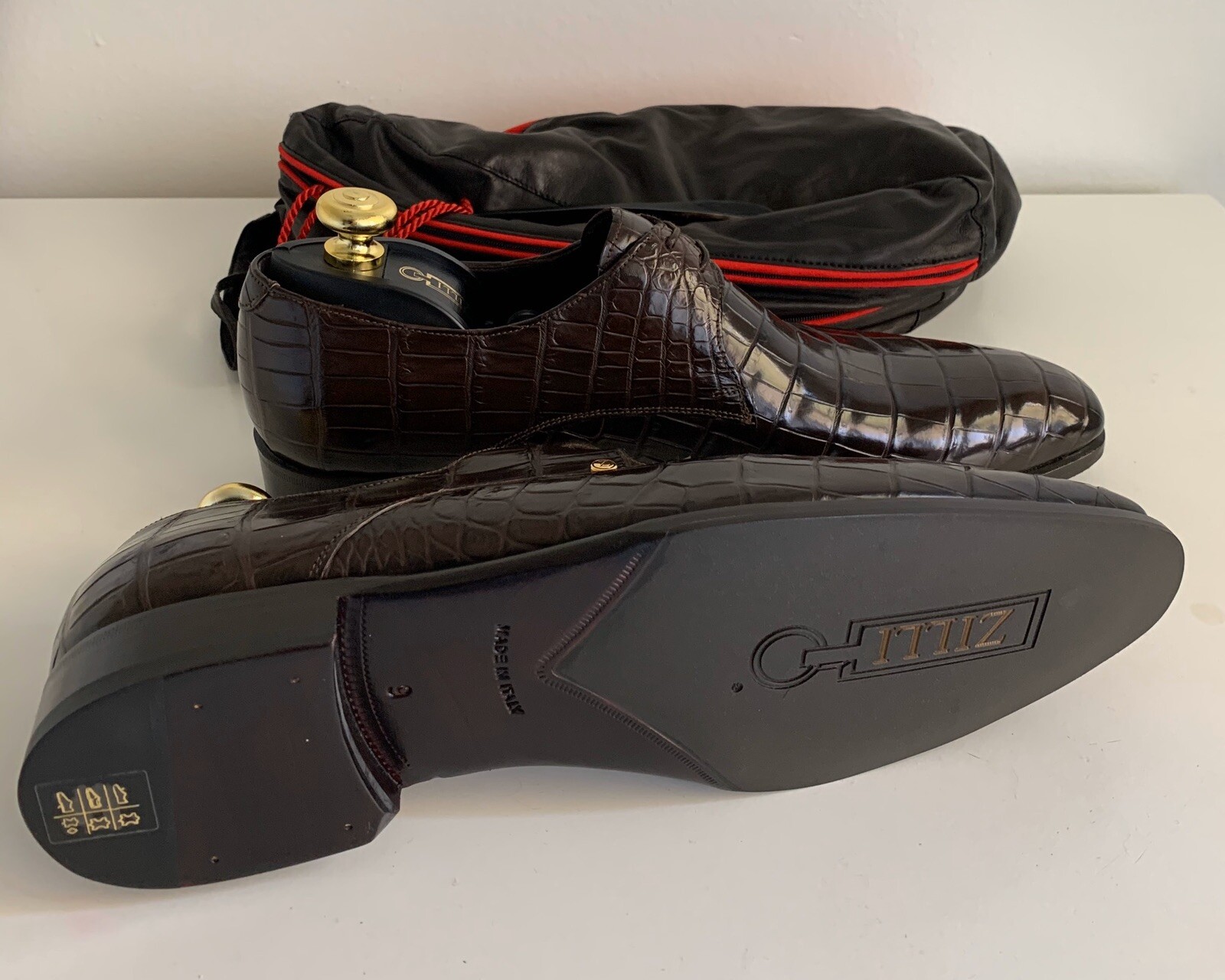 ZILLI Men’s Alligator Shoes Brown Lace Up New Size 9 D | eBay