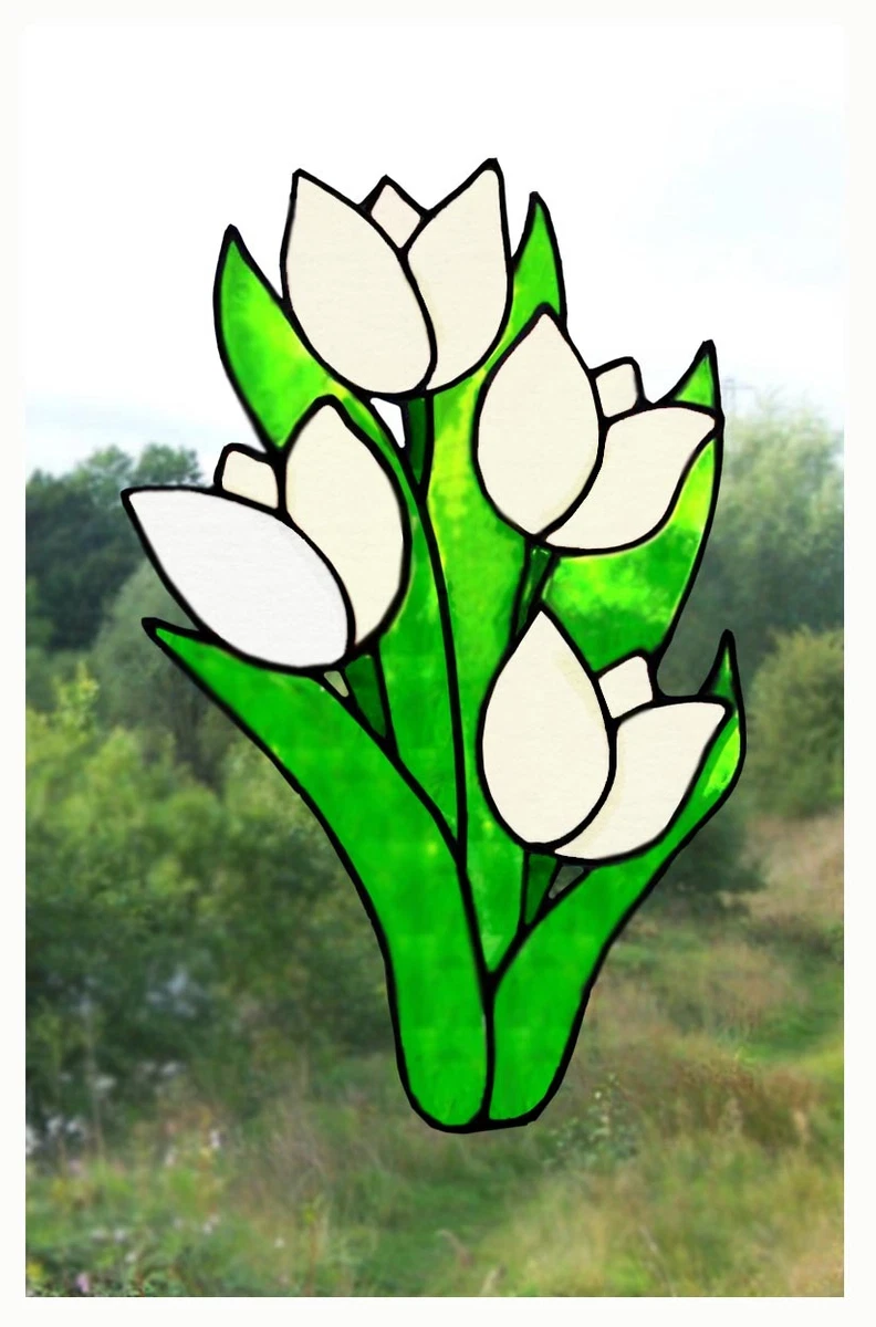 Stained Glass Tulips Patterns