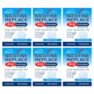 Galpharm Nicotine Replace 4mg Lozenges Peppermint 36 Pcs (6 x Boxes ...