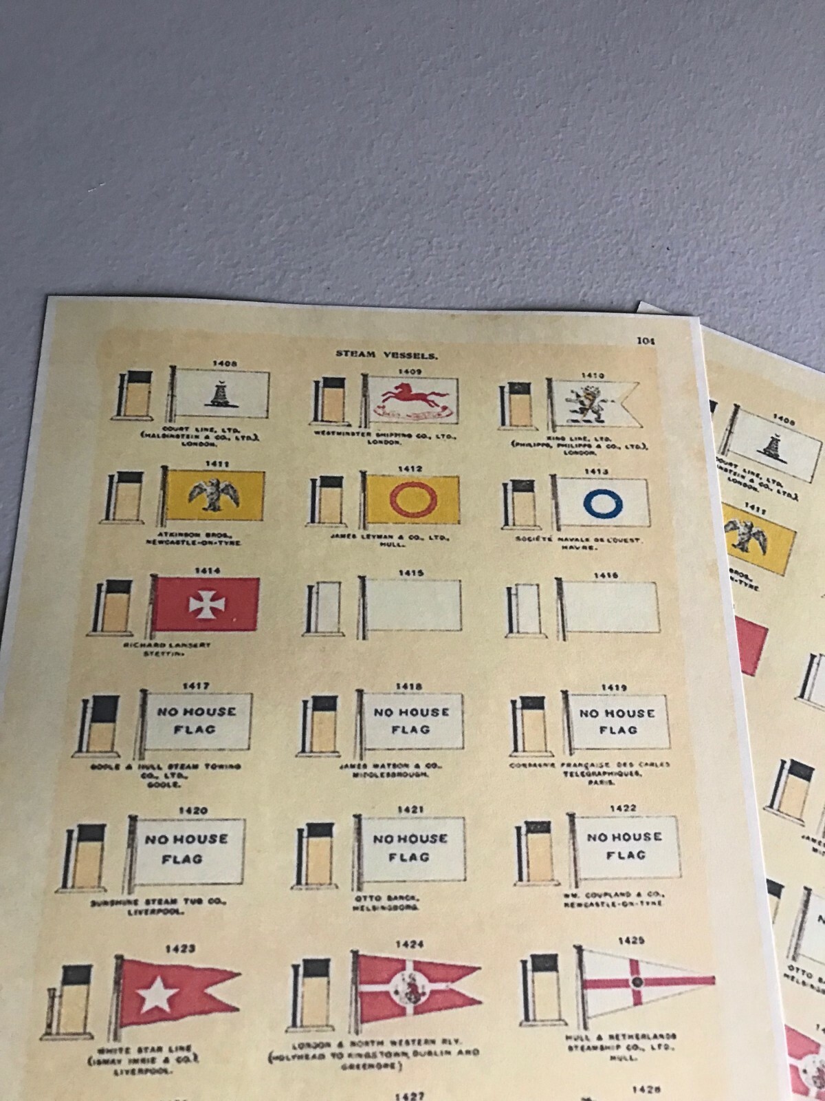 FUNNELS & FLAGS WHITE STAR LINE, IMRIE & ISMAY, RMS TITANIC 1912 | eBay