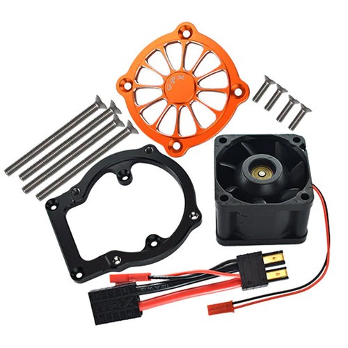 GPM Racing Aluminum 6061-T6 Motor Heatsink w/ Cooling Fan Orange : 1/8 ...