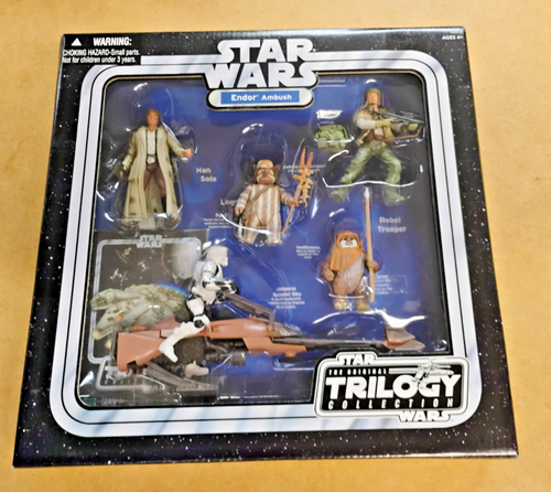 STAR WARS ORIGINAL TRIOLOGY COLLECTION ENDOR AMBUSH SET 2004 HASBRO NEW ...