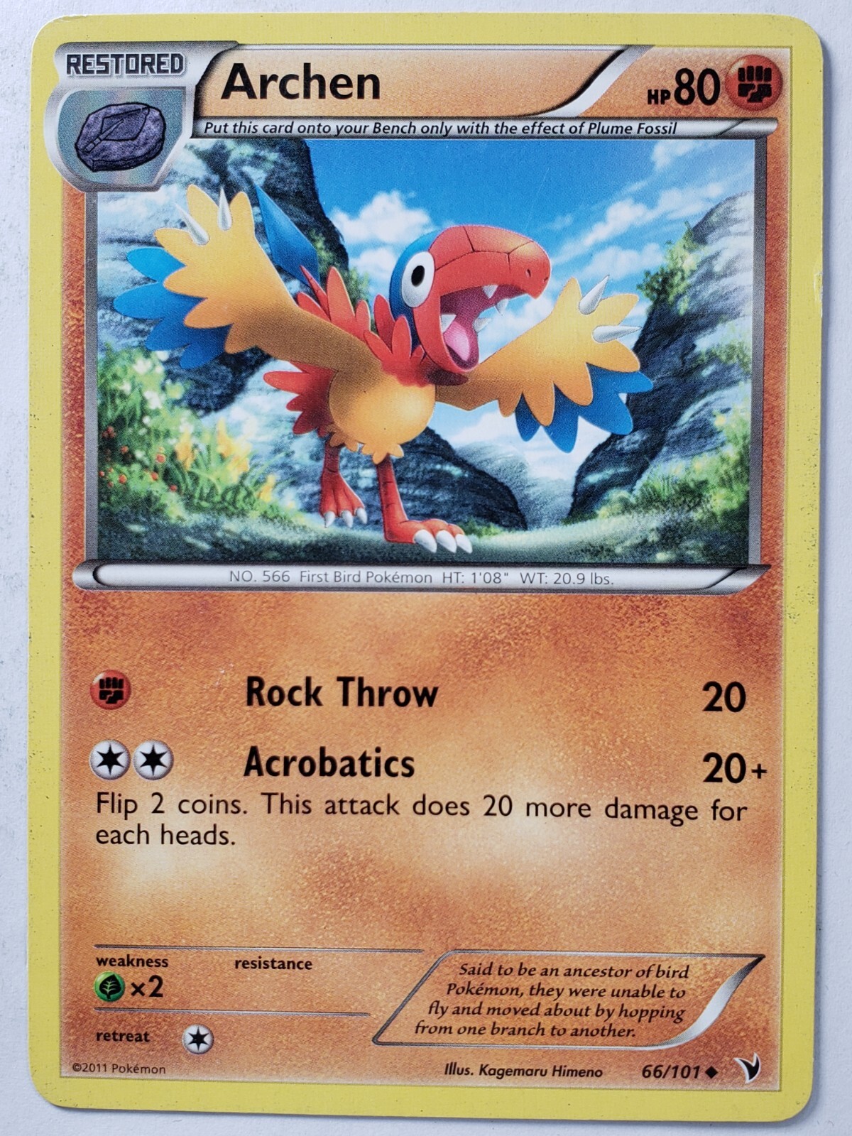 Archen 66/101 PL - Noble Victories Pokemon Card $2 Combined Shipping | eBay
